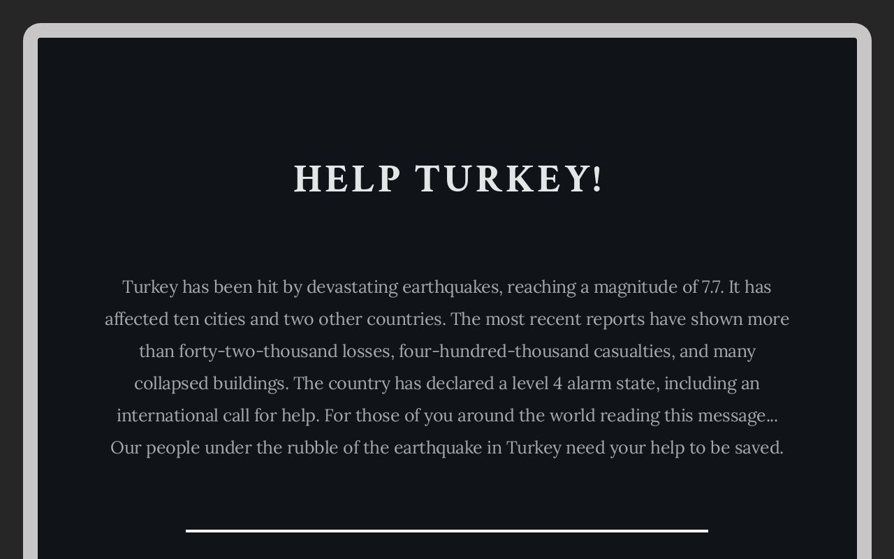 help turkey
